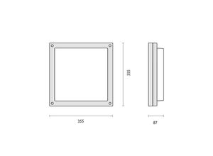 8018367639148 - Performance in Lighting Wandlampe Bliz Square 40 3000K anthrazit dimmbar