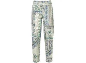 4065691627611 - Knöchellange Bundfalten-Hose Karla Green Cotton mehrfarbig 40