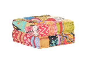 8719883867427 - Pouf 60x70x36 cm Patchwork Stoff vidaXL - Mehrfarbig