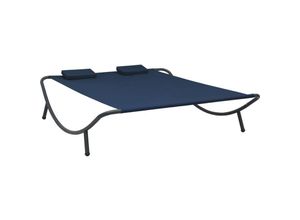 8720286137581 - Garten-Sonnenliege，Liegestuhl Stoff Blau vidaXL