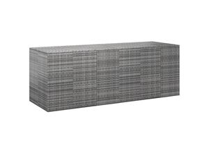 8720286669440 - Garten-Kissenbox PE Rattan 291x1005x104 cm Grau vidaXL - Grau