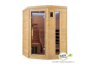 4260304768600 - Infrarotkabine Esbjerg – Triplex-Heizsystem Infrarotsauna - 2 Personen – LED-Farblicht digitale Steuerung – Hemlock-Holz - Artsauna