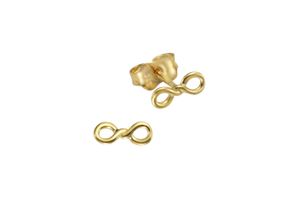 4006046306621 - Paar Ohrstecker CELESTA 375 Gelbgold Infinity Zeichen Ohrringe Gr ONE-SIZE Gold gelb Damen Ohrstecker