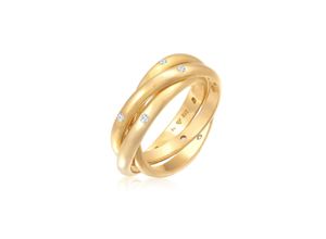 4050878658502 - Fingerring ELLI PREMIUM Wickelring Trio Basic Topas 925 Silber Fingerringe Gr 52 mm mit Steinen Silber 925 (Sterlingsilber) 3 mm goldfarben (gold weiß) Damen Fingerringe