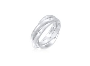 4050878658465 - Fingerring ELLI PREMIUM Wickelring Trio Basic Topas 925 Silber Fingerringe Gr 52 mm mit Steinen Silber 925 (Sterlingsilber) 3 mm silberfarben (silber weiß) Damen Fingerringe