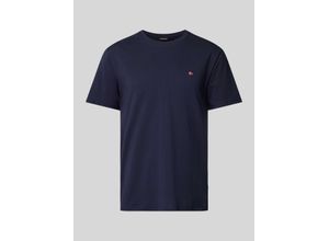 0196011755302 - - Salis - T-Shirt in Marineblau mit kleinem Logo