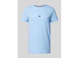 8720642997101 - - Klassisches T-Shirt in Hellblau mit Logo