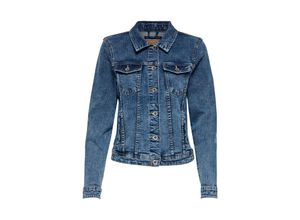 5713752974998 - ONLY Jeans Jacke Tia Medium Blue Denim Unifarben Blau - Gr 34