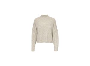 5715321848013 - ONLY Stehkragenpullover Silly Pumice Stone Unifarben Grau - Gr XL