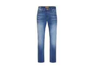 5714507351712 - JACK & JONES Tapered Fit Jeans JJIMIKE JJORIGINAL JOS 411 NOOS Blue Denim Unifarben Blau - Gr 38 x 32