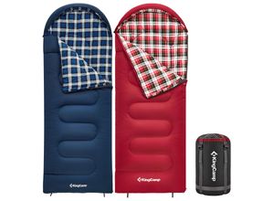 6936876821026 - KINGCAMP Kinderschlafsack Cloud 300 Winter Decken Schlafsack XL Breit Baumwolle Farbe red Variante Zipper Rechts