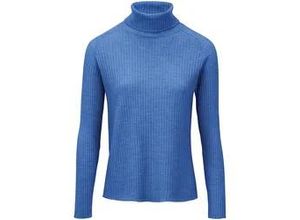 4061389347106 - Rollkragen-Pullover aus 100% Schurwolle-Merino blau 36