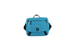 4895250105362 - Schultertasche DISCOVERY Metropolis Messenger Damen Gr B H T 13cm x 28cm x 35cm blau Kunstfaser unifarben Taschen in kompaktem Design mit 133 Zoll Tabletfach