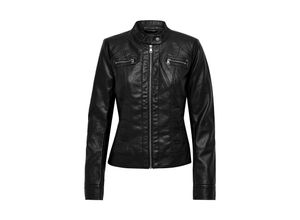 5711884587147 - ONLY Bikerjacke Bandit Black Unifarben Schwarz - Gr 34