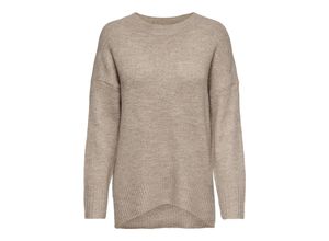 5714501010707 - ONLY Rundhalspullover ONLNANJING L S PULLOVER KNT NOOS Nomad W MELANGE Unifarben Beige - Gr XS