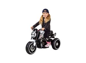 4056551139795 - Kindermotorrad Cruiserbike Motorsound Bremsautomatik 36 Watt 2x 6 Volt Hartplastikreifen LED (Weiß)