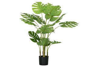 4255633547286 - Künstliche Pflanze 120 cm Kunstpflanze Künstlich Monstera mit Übertopf PE-Moos Kunstbaum wie echt Zimmerpflanze für Wohnzimmer Grün