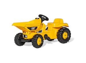 4006485024179 - Cat Dumper Traktor Trettraktor mit Kippschüssel und Verriegelung gelb - Rolly Toys