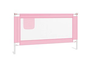 8720286345283 - Bonnevie - Kleinkind-Bettschutzgitter Rosa 150x25 cm Stoff vidaXL682759