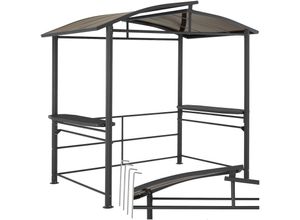 4061173245069 - tectake® Grillpavillon gute Luftzirkulation mit 2 Gitterablagen und Aufhängestangen 240 x 150 x 234 cm