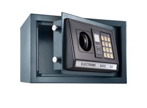 4260182873519 - tectake® Elektronischer Safe mit Doppelbolzen-Verschlusssystem wählbarer Sicherheitscode und 2 Schlüssel zur Notöffnung 20 x 31 x 22 cm