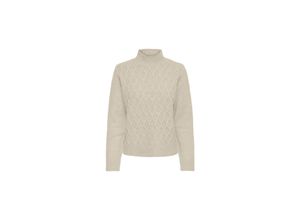 5715321840369 - ONLY Stehkragenpullover Macadamia Oatmeal Unifarben Weiß - Gr S