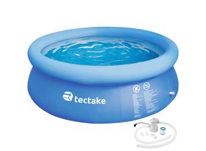 4061173012401 - Tectake - Swimming Pool rund mit Filterpumpe ø 300 x 76 cm - Planschbecken Gartenpool Aufstellpool - blau