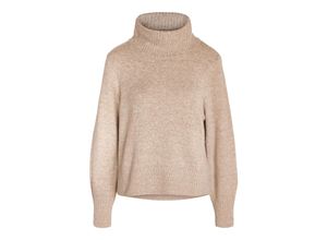 5715425530821 - NOISY MAY Rollkragenpullover Friva Nomad Unifarben Beige - Gr XS