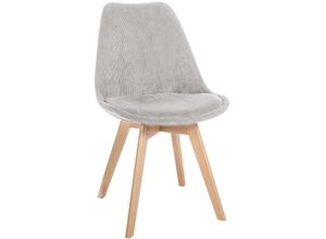 4251756499839 - Esszimmerstuhl Linares Kunststoff I Stoff I Samt I Cord I Lederoptik I Lehnstuhl Mit Holzgestell