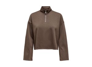 5715310567611 - ONLY Sweatshirt Pernille Coffee Quartz Unifarben Braun - Gr L