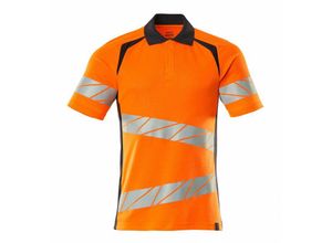 5711074815135 - Polo-Shirt moderne Passform Polo-shirt Gr m one hi-vis orange schwarzblau - Mascot