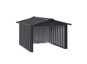 4260565522805 - Mähroboter Garage mit Satteldach Rasenmäher Dach Carport aus Metall 86 × 98 × 63 cm