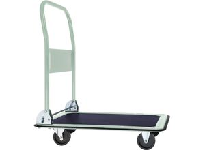 4260182875704 - tectake® Plattformwagen klappbarer Handgriff rutschfeste Auflage und gummierter Kantenschutz Ladefläche 73 x 47 cm