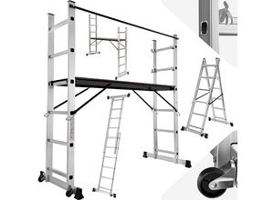 4260435991694 - tectake® Multigerüst 4 in 1 rutschfest und stabil Belastbarkeit 150 kg