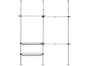 4260490482991 - tectake® Teleskop-Garderobensystem variabel verstellbar standfest 150 - 210 x 38 x 160 - 320 cm