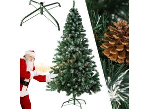 4260552088260 - tectake® Weihnachtsbaum 180 cm künstlich mit Zapfen formbar mit viel Volumen inklusive Metallständer mit Kunststoffkappen