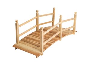 4061173206916 - tectake® Gartenbrücke aus Holz mit Geländer 137 x 58 x 58 cm