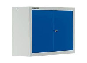 4051273646163 - Select Wandschrank MS 750 zweitürig mit Zwischenboden B 750 x T 320 x H 600 mm Stahl lichtgrau enzianblau