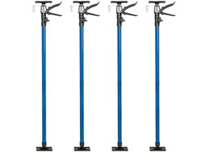 4260505440008 - tectake® 4er-Set Teleksopstützen stufenlos höhenverstellbar Belastbarkeit 30 kg je Stütze mit Schnellspannsystem