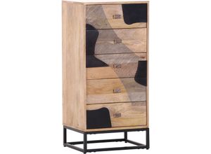 4061915259019 - Kommode GUTMANN FACTORY beige (natur) B50cm H105cm T30cm Massivholz Sideboards