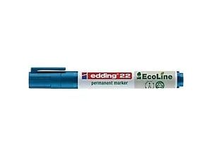 4004764918027 - edding ECOLINE 22 Permanentmarker Breit Keilspitze Blau Nachfüllbar Wasserbeständig