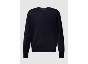 4026399044308 - MAERZ Superwash Classic Fit Pullover navy Einfarbig 48