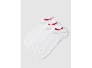 4063534895463 - HUGO Bodywear - 3er-Pack niedrig geschnittene Socken in Weiß mit Markenlogo