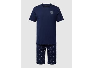 3616850234549 - Pyjama Herren Jersey marine gemustert