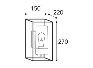 8021035015021 - Moretti Luce Außenwandleuchte Cubic³ 3364 nickel antik opal