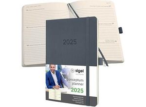 4004360779749 - SIGEL Buchkalender Conceptum 2025 dunkelgrau