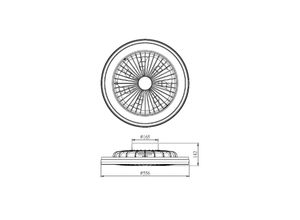 8435153278617 - LED-Deckenventilator Gamer Big weiß DC leise Ø 56 cm CCT RGB