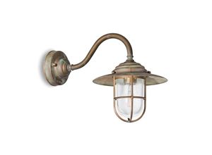 8021035015557 - Moretti Luce Außenwandlampe Chalet 140 messing antik klar