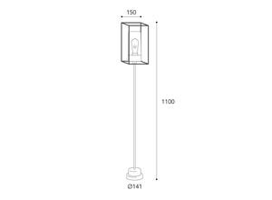 8021035015205 - Moretti Luce Wegeleuchte Cubic³ 3371 messing antik klar