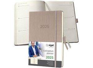 4004360780707 - SIGEL Buchkalender Conceptum 2025 taupe